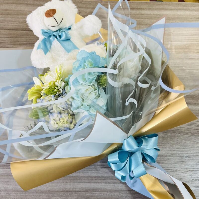 Bouquet nacimiento azul | Floristería Medellín | Ramos de flores