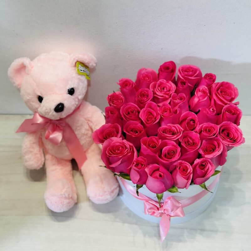 Caja Teddy | Floristería Medellín | Ramos de flores